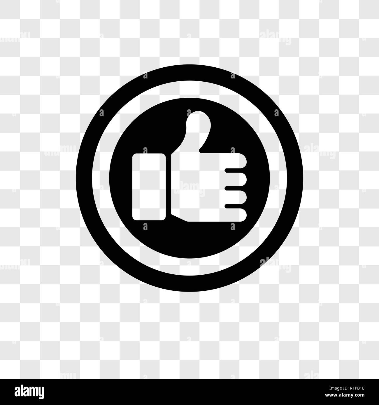 Like vector icon isolated on transparent background, Like transparency ...