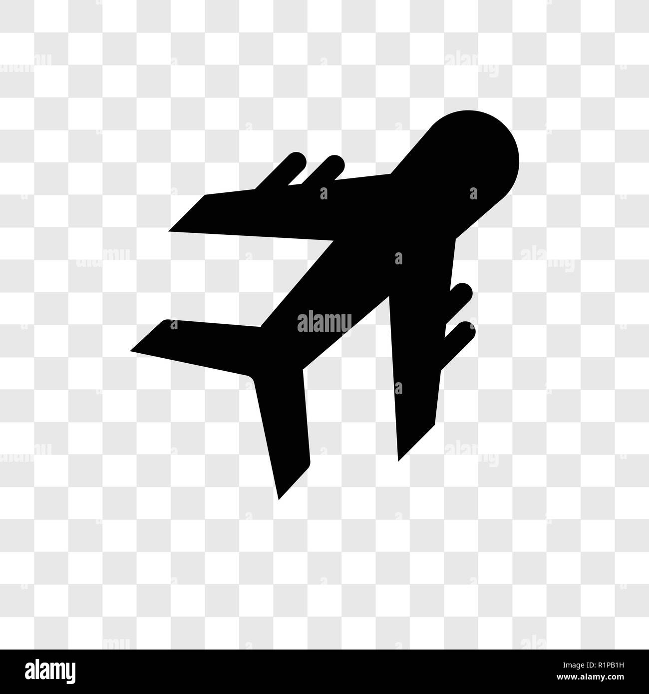 Plane vector icon isolated on transparent background, Plane ...