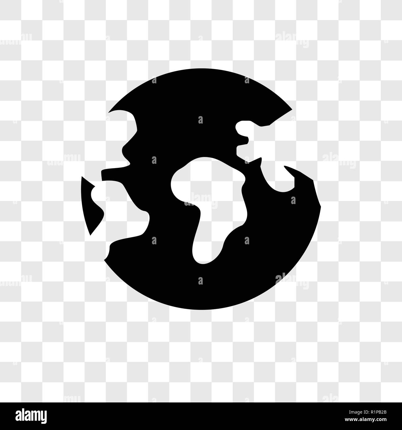 World vector icon isolated on transparent background, World ...