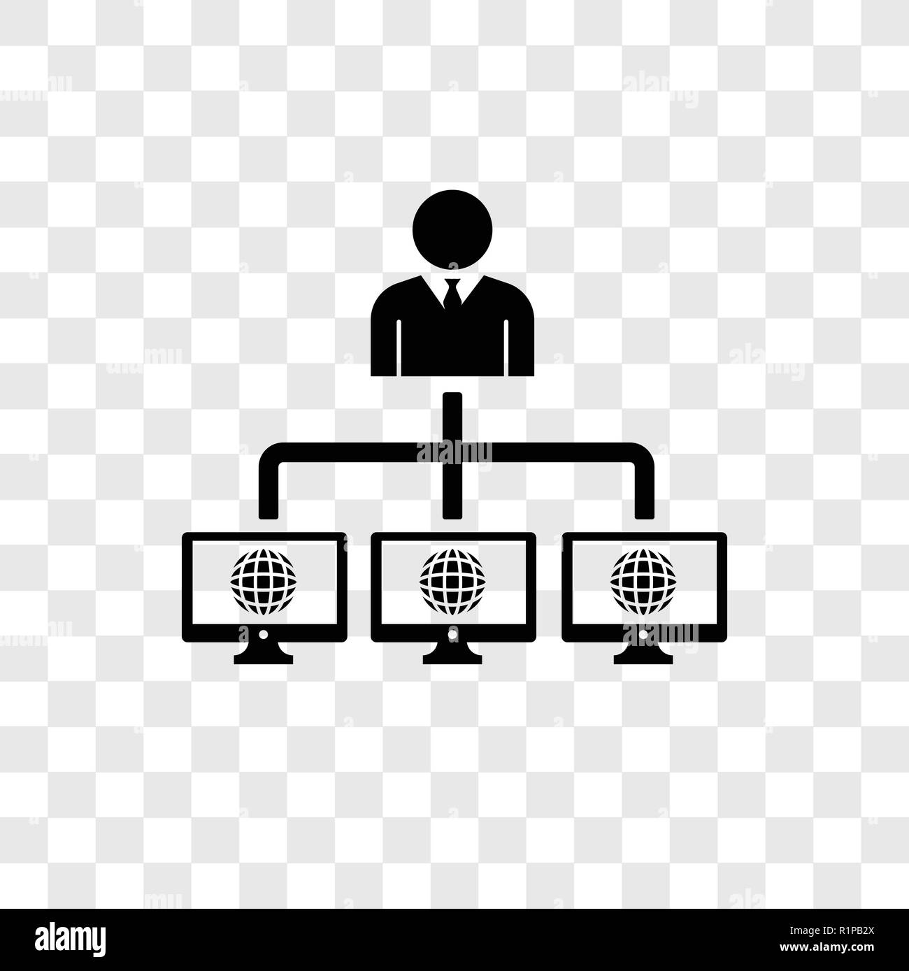 Network vector icon isolated on transparent background, Network ...
