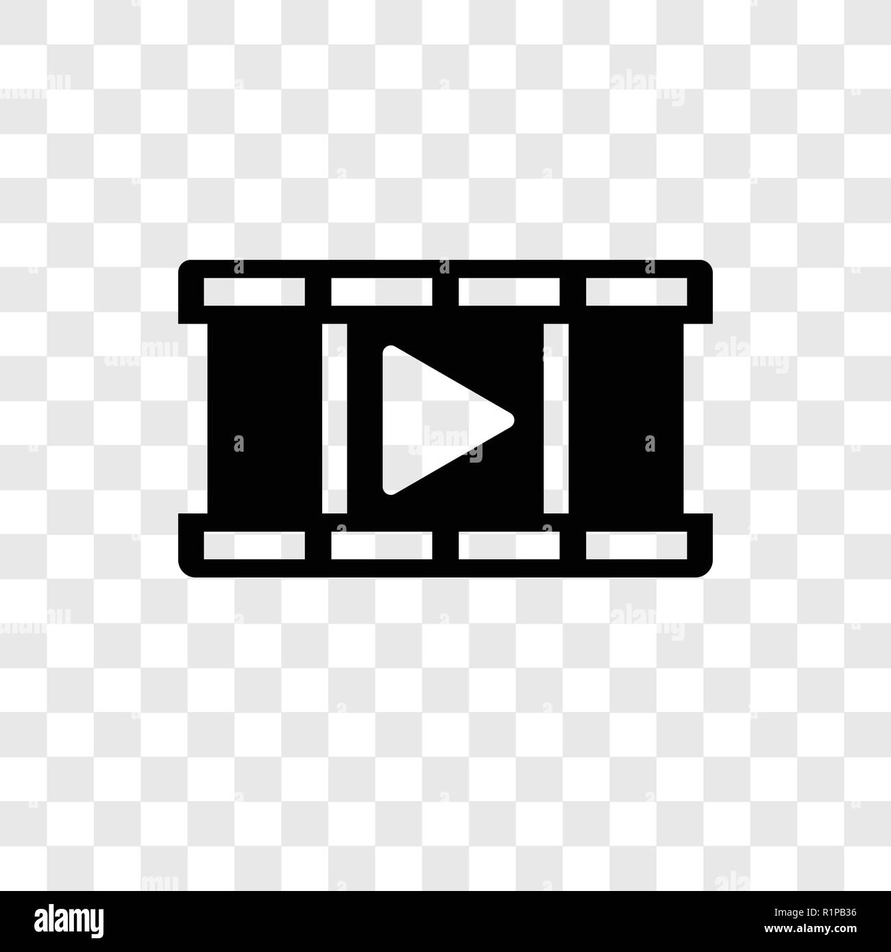 Video vector icon isolated on transparent background, Video ...