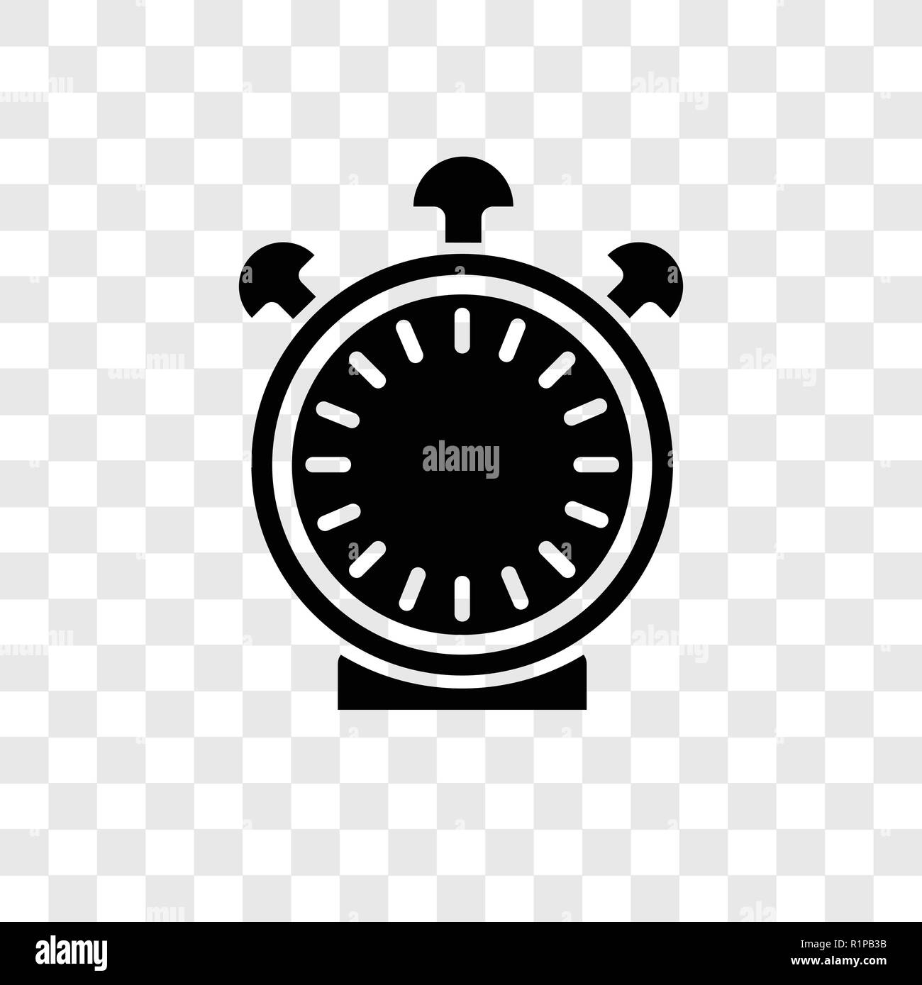 Clock vector icon isolated on transparent background, Clock ...