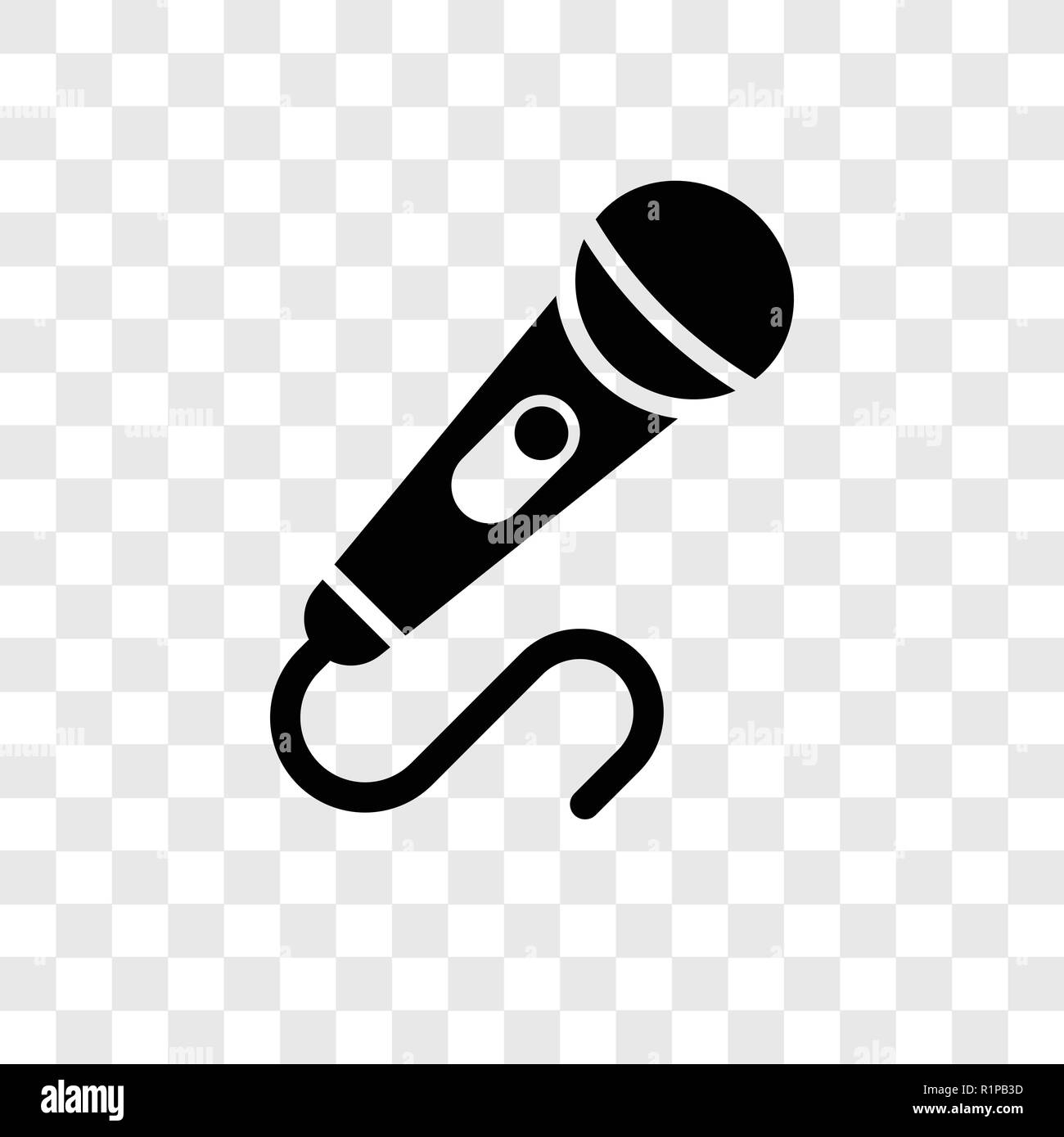 Microphone vector icon isolated on transparent background, Microphone ...
