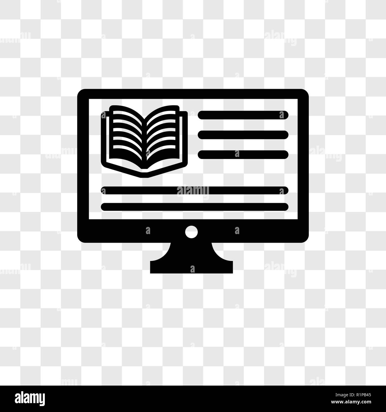 Computer vector icon isolated on transparent background, Computer ...