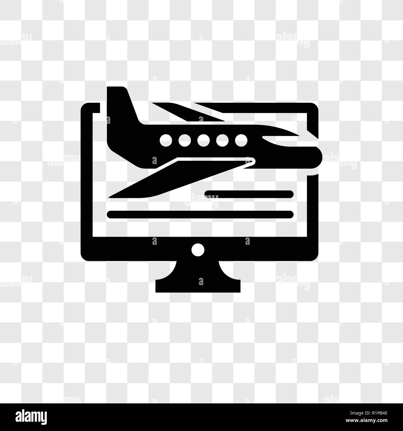 Computer vector icon isolated on transparent background, Computer ...