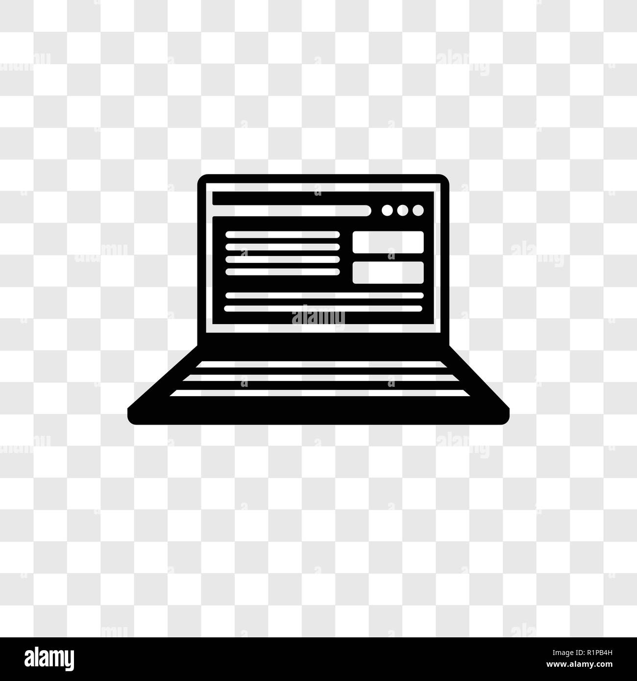 Browser vector icon isolated on transparent background, Browser ...