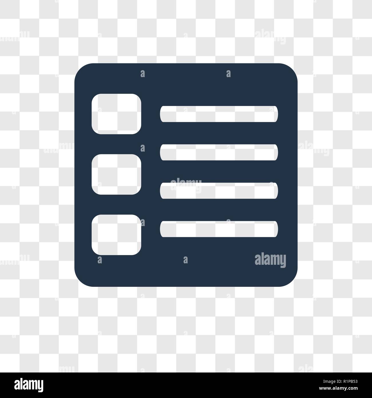 List vector icon isolated on transparent background, List transparency ...