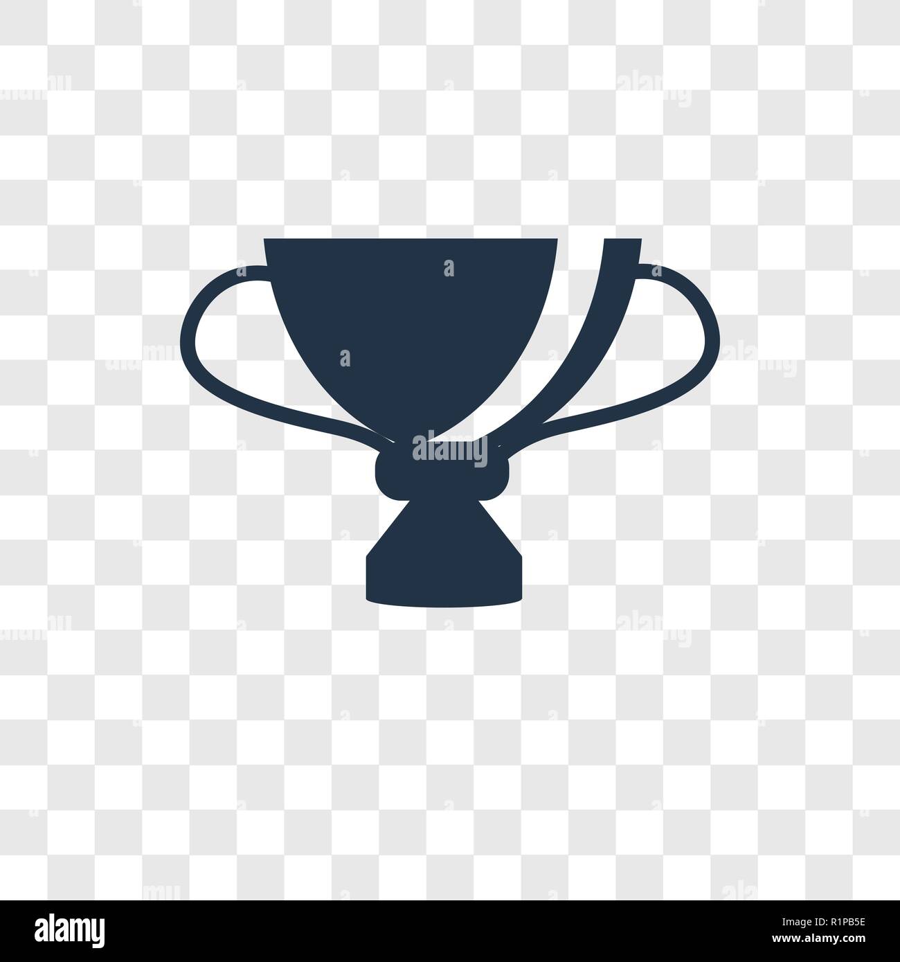 Trophy vector icon isolated on transparent background, Trophy ...