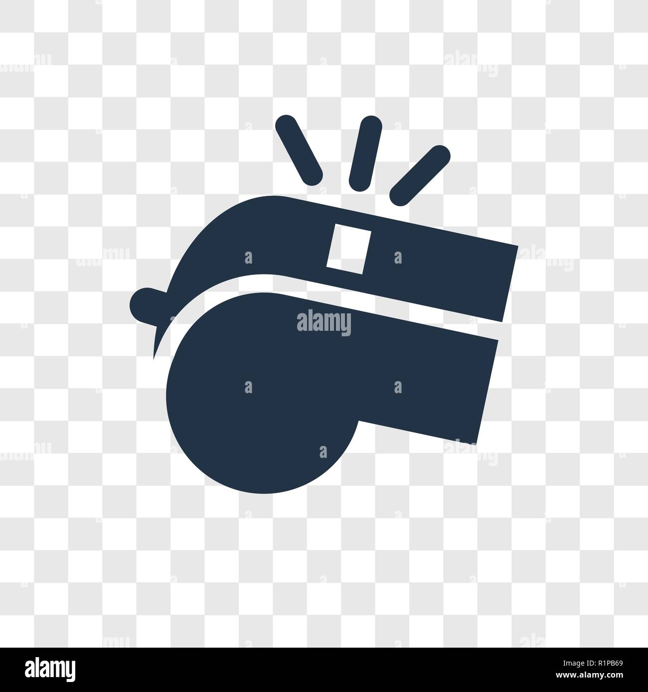 Whistle vector icon isolated on transparent background, Whistle ...