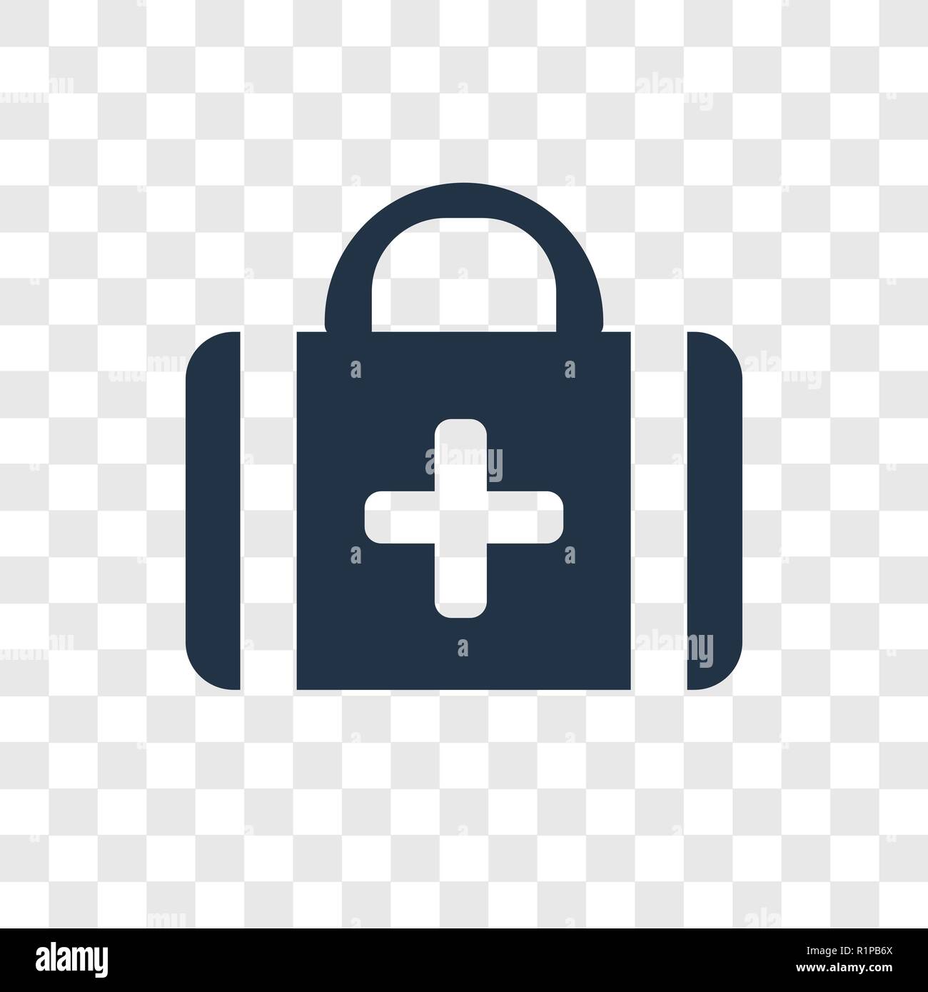 Medical kit vector icon isolated on transparent background, Medical kit ...