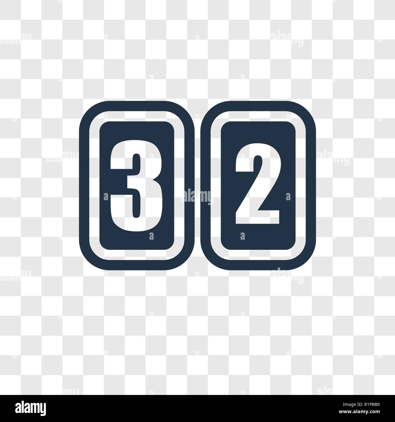 Scoreboard vector icon isolated on transparent background, Scoreboard ...