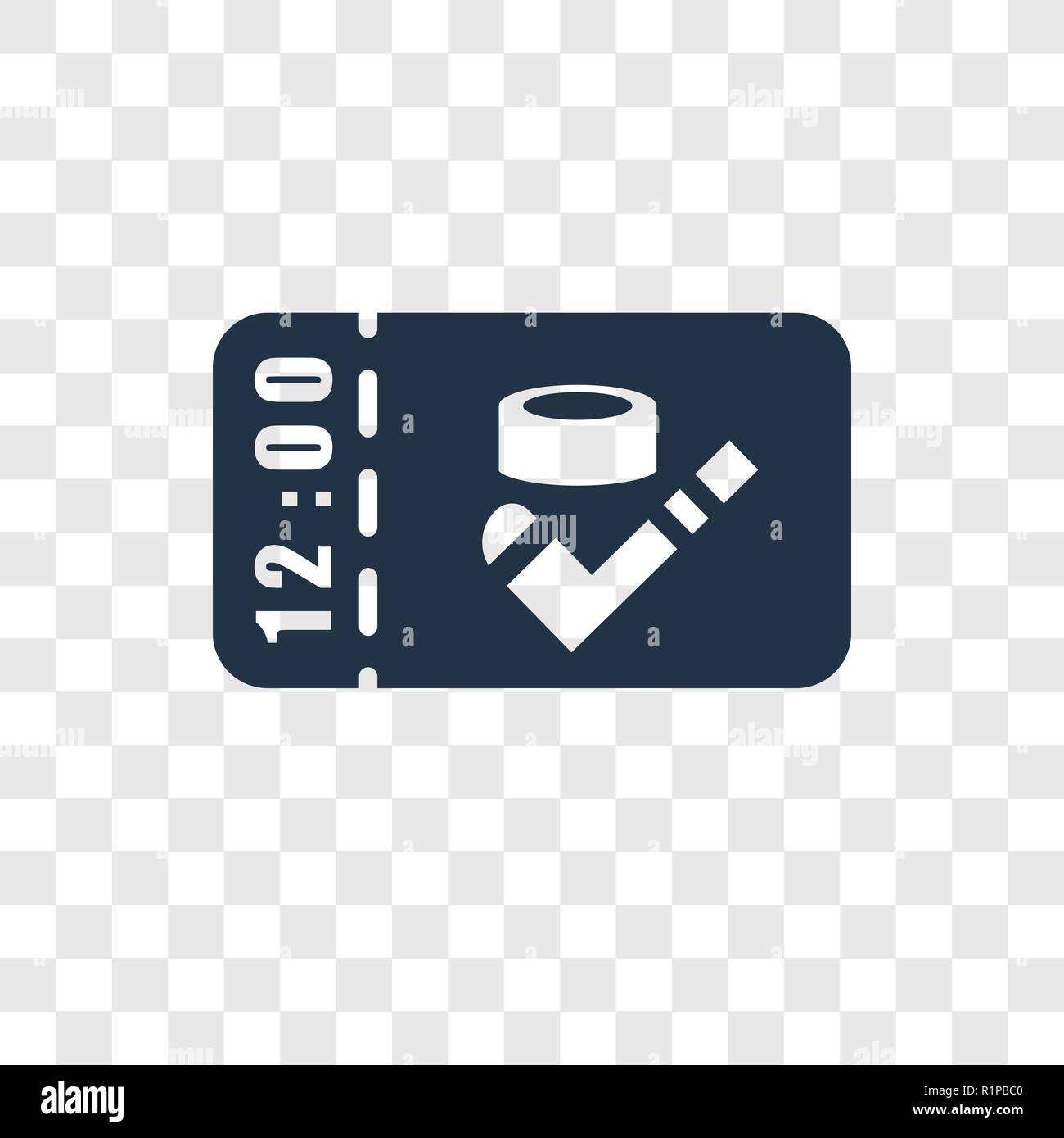 Ticket vector icon isolated on transparent background, Ticket ...