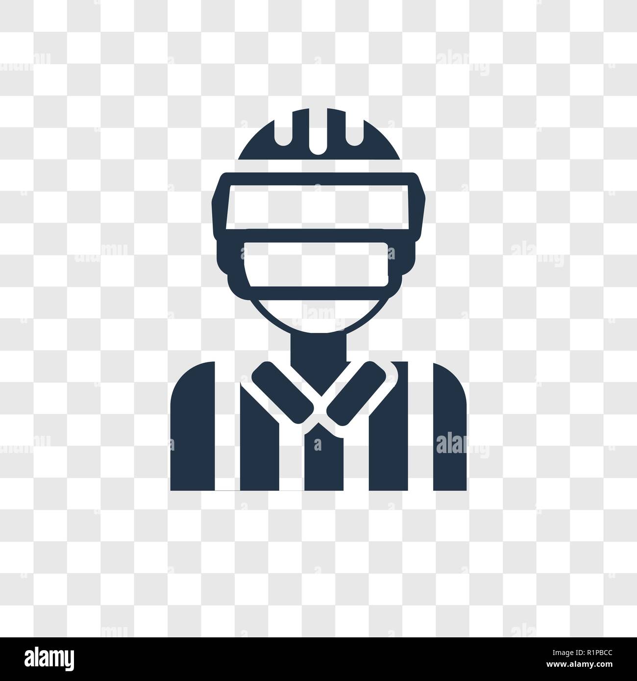 Referee vector icon isolated on transparent background, Referee ...