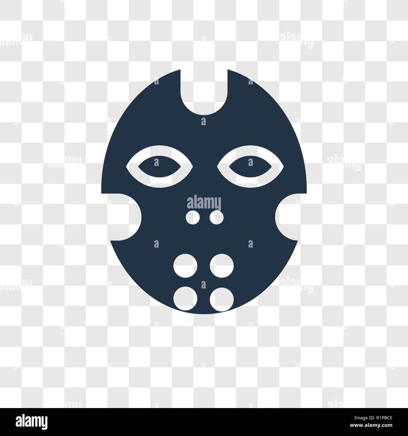 Hockey mask vector icon isolated on transparent background, Hockey mask ...