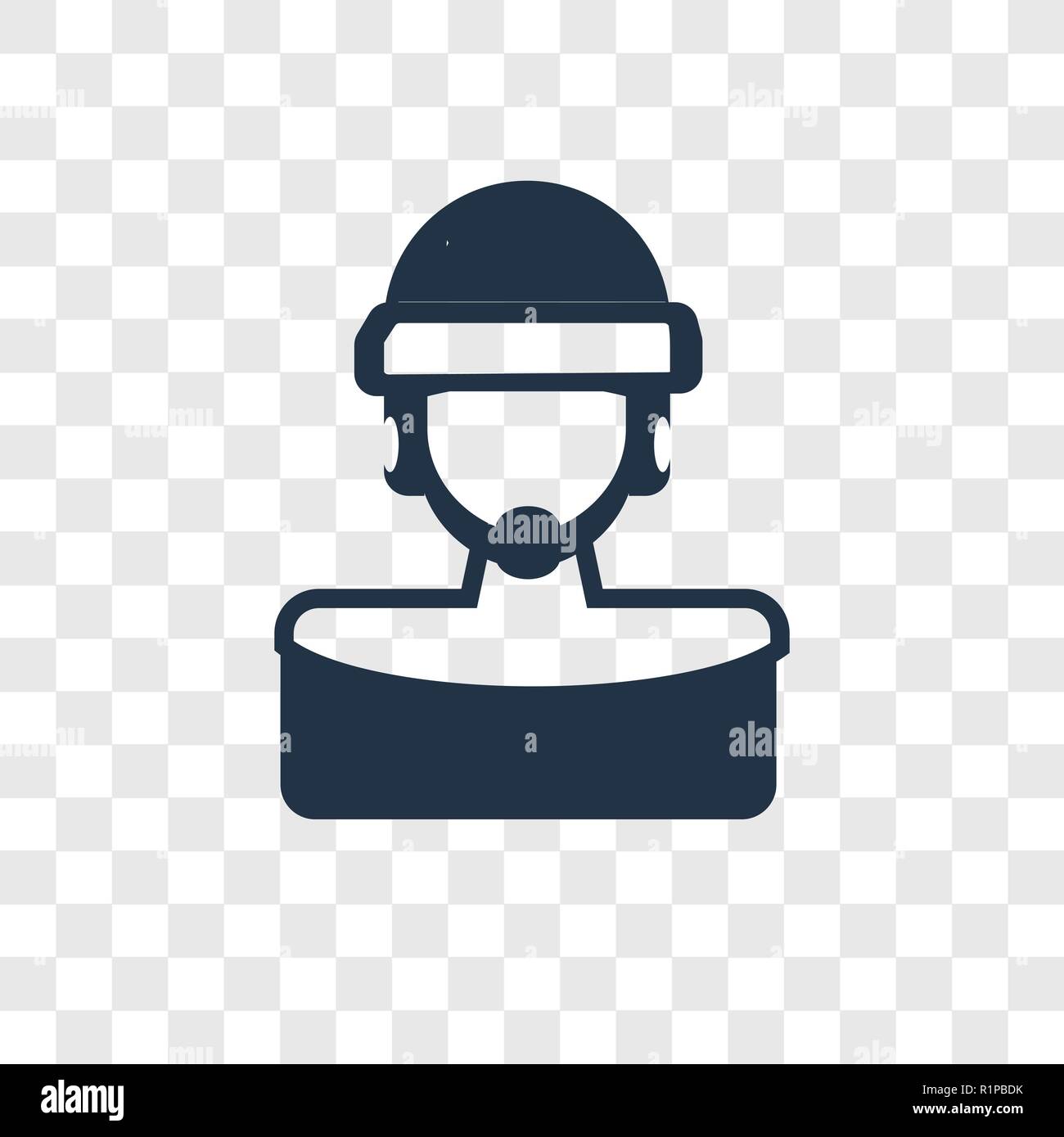 Hockey player vector icon isolated on transparent background, Hockey ...