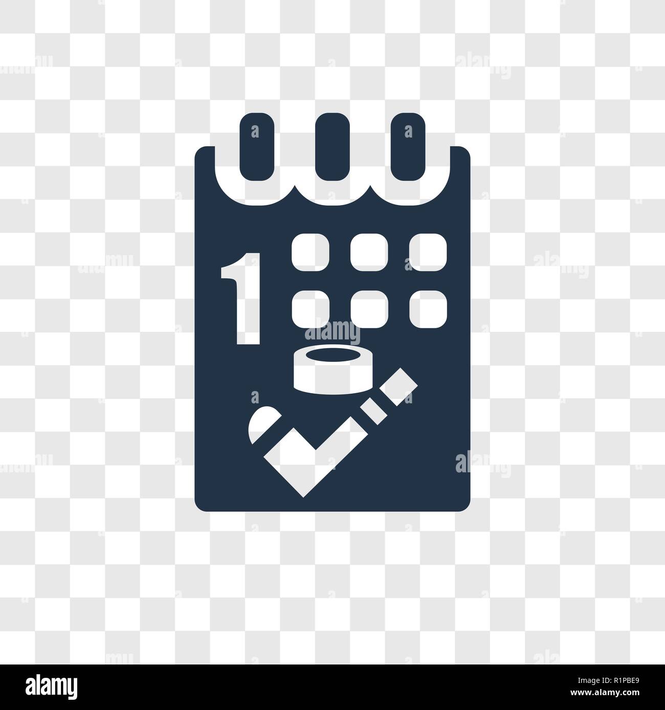 Calendar vector icon isolated on transparent background, Calendar ...