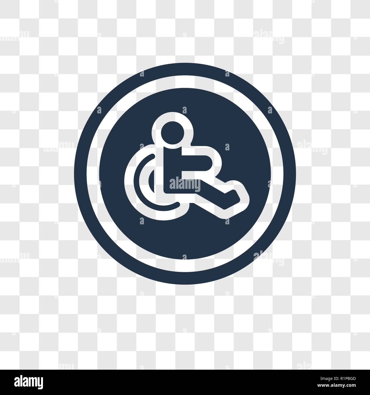 Disability vector icon isolated on transparent background, Disability ...