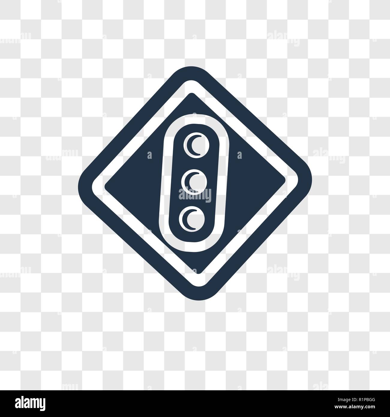 Traffic light vector icon isolated on transparent background, Traffic ...