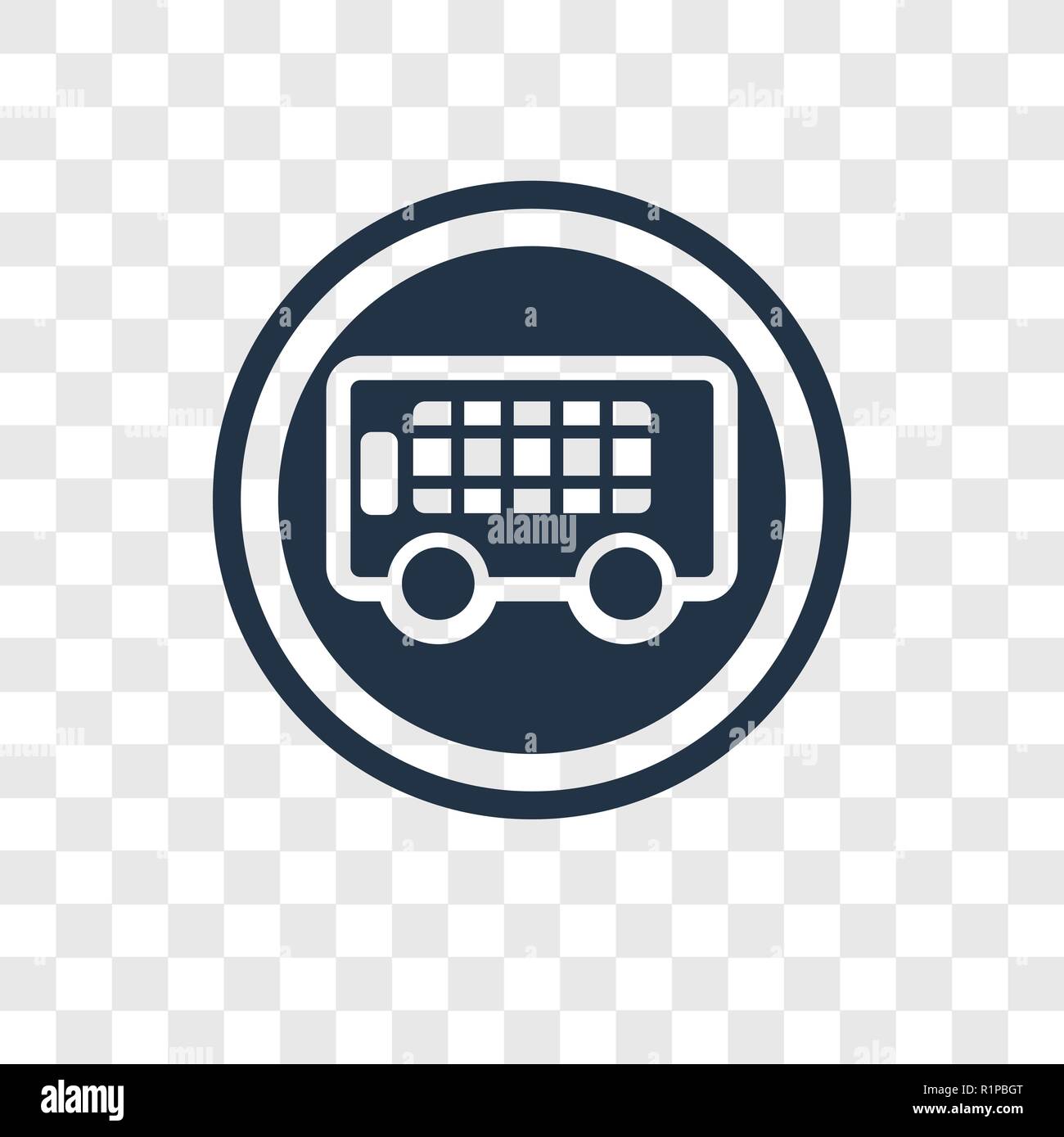 Bus vector icon isolated on transparent background, Bus transparency ...