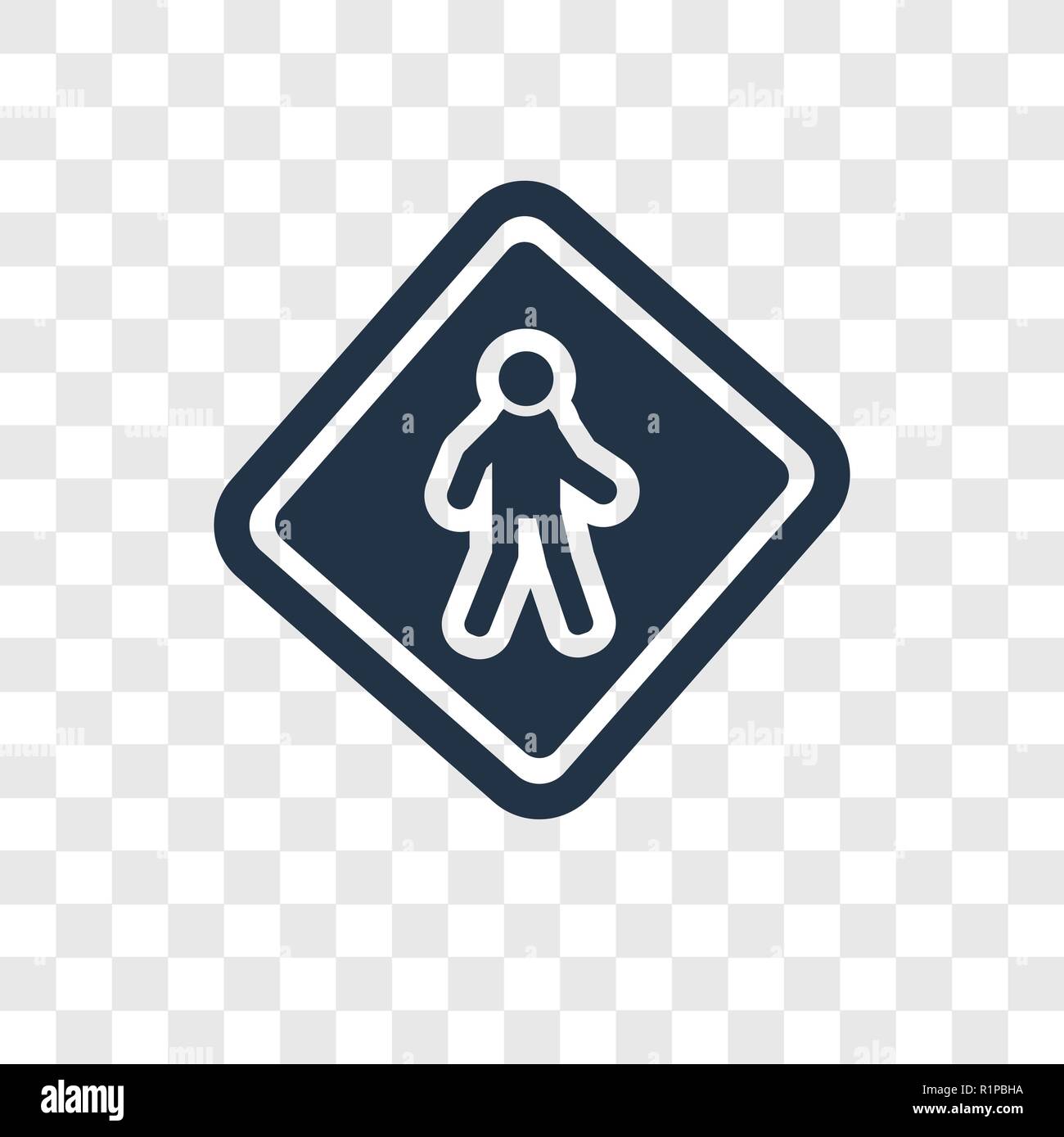 Pedestrian vector icon isolated on transparent background, Pedestrian transparency logo concept ...
