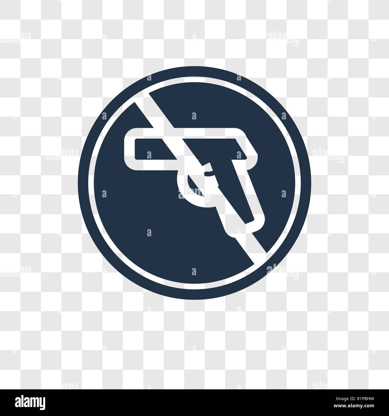 Guns vector icon isolated on transparent background, Guns transparency ...