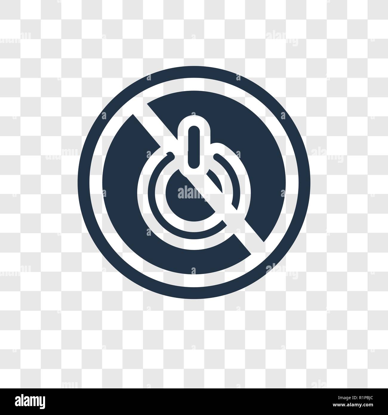 Power button vector icon isolated on transparent background, Power ...