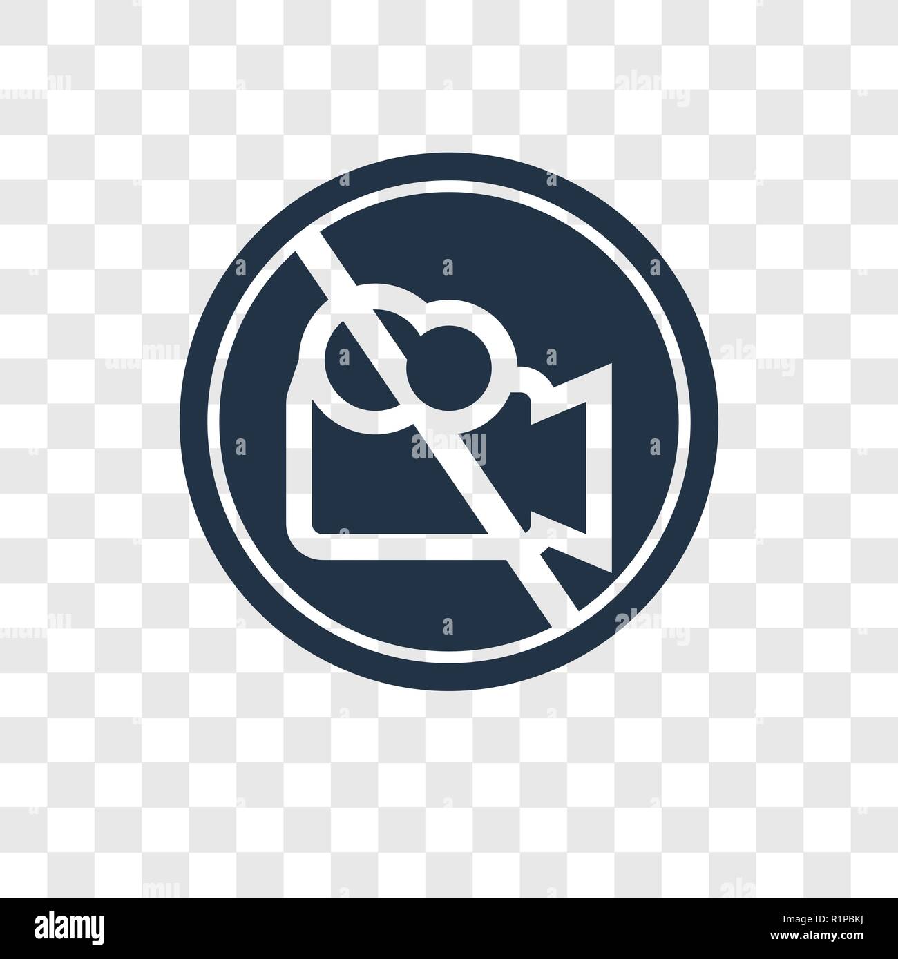 Video camera vector icon isolated on transparent background, Video ...