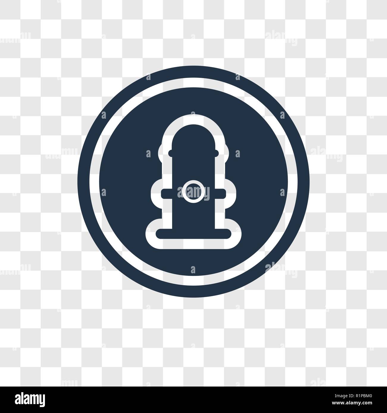 Hydrant vector icon isolated on transparent background, Hydrant ...