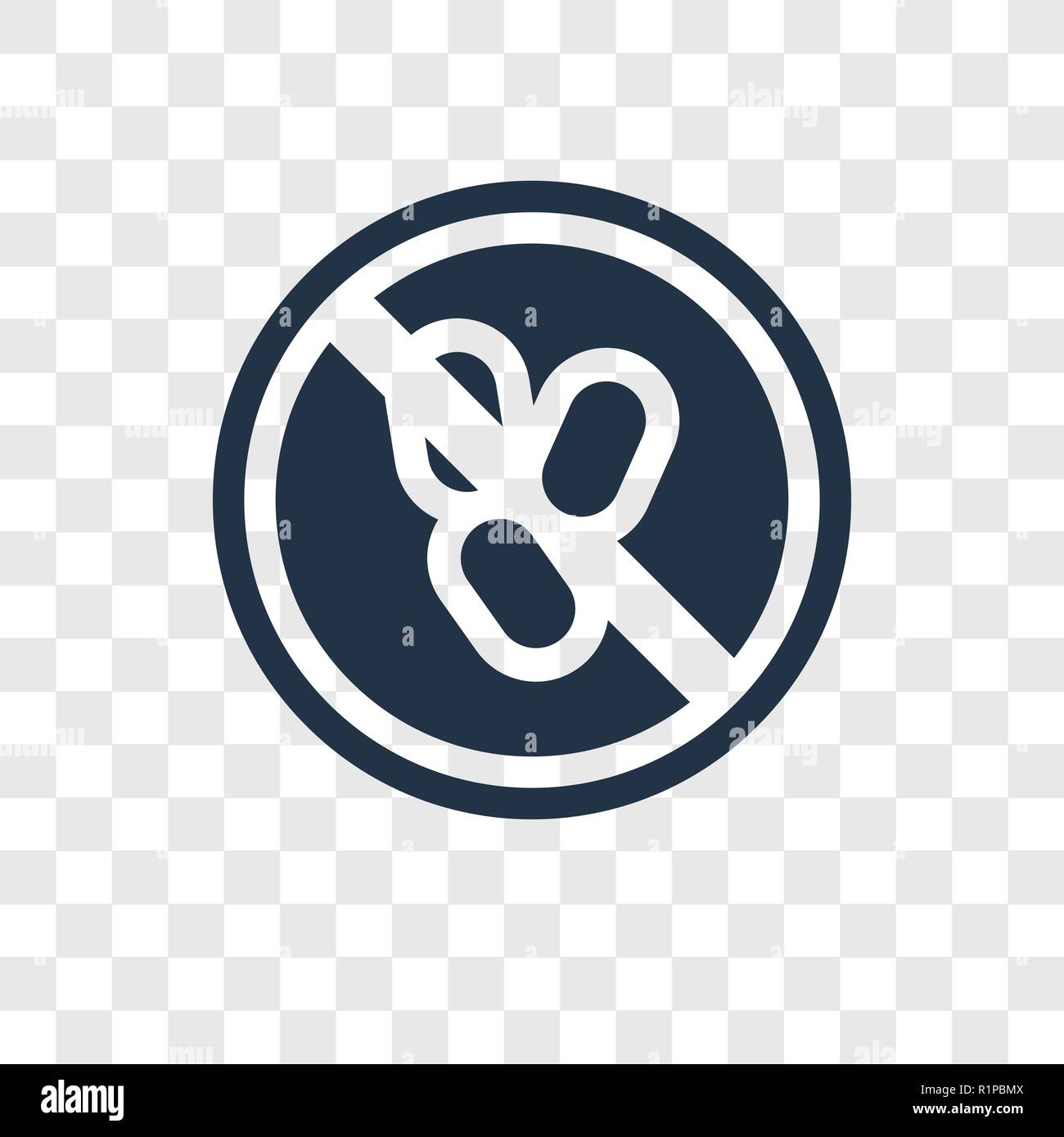 No drugs vector icon isolated on transparent background, No drugs ...