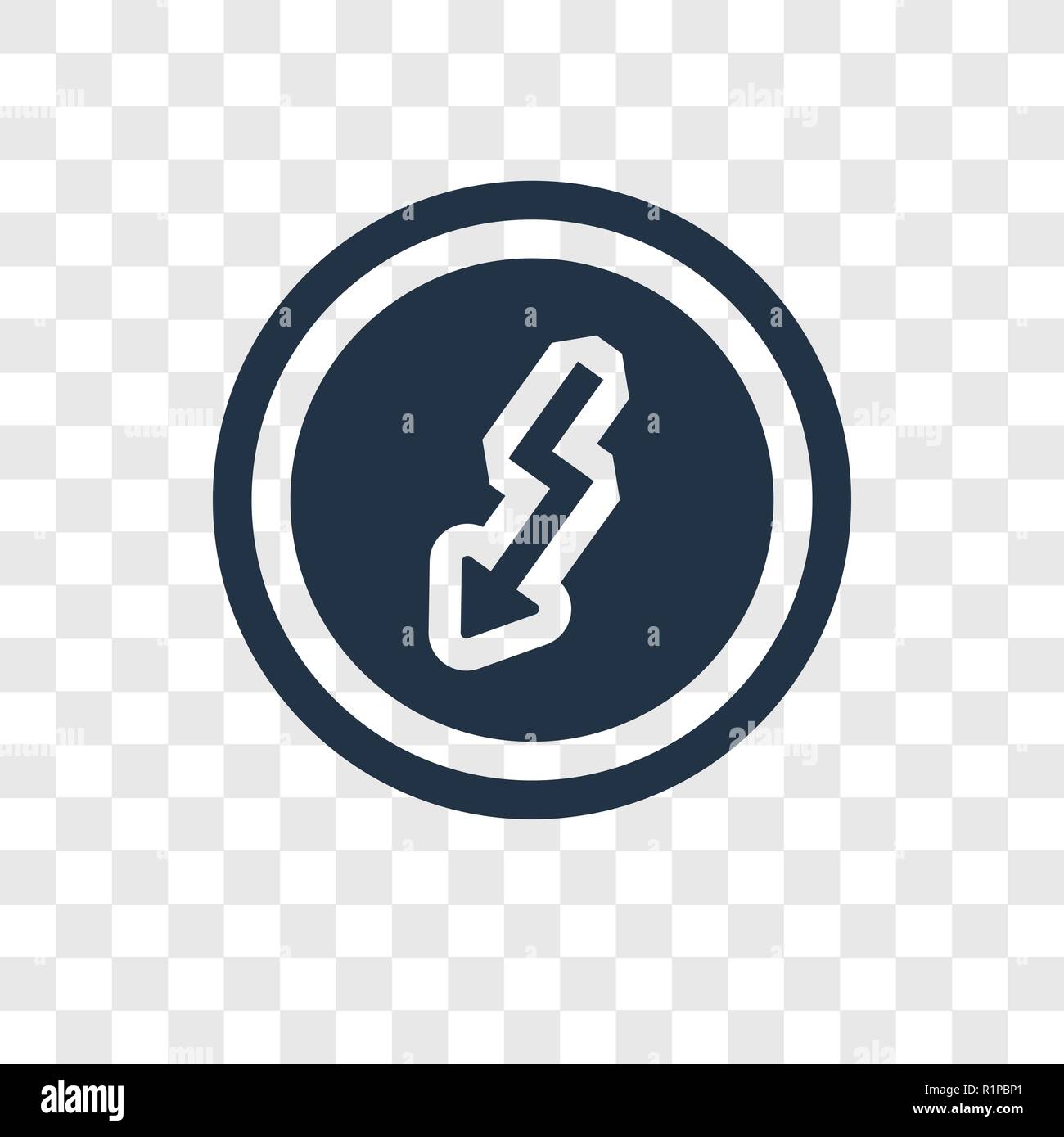 Electricity vector icon isolated on transparent background, Electricity ...