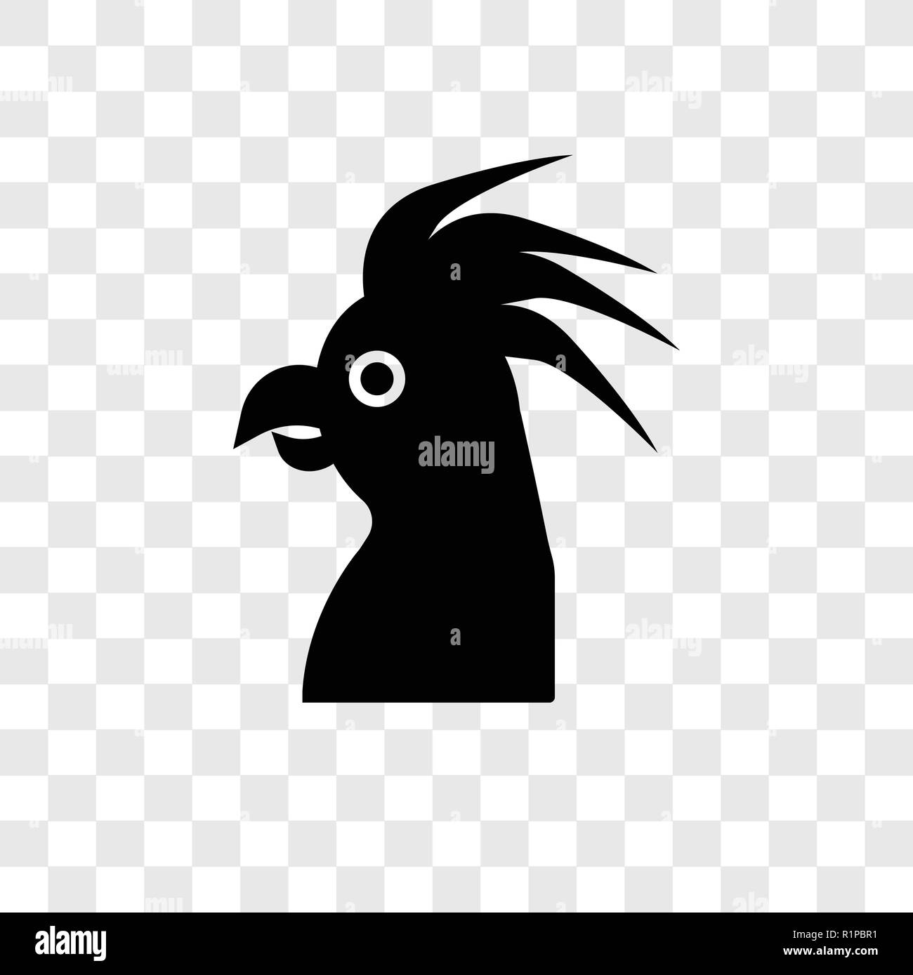 Parrot vector icon isolated on transparent background, Parrot ...