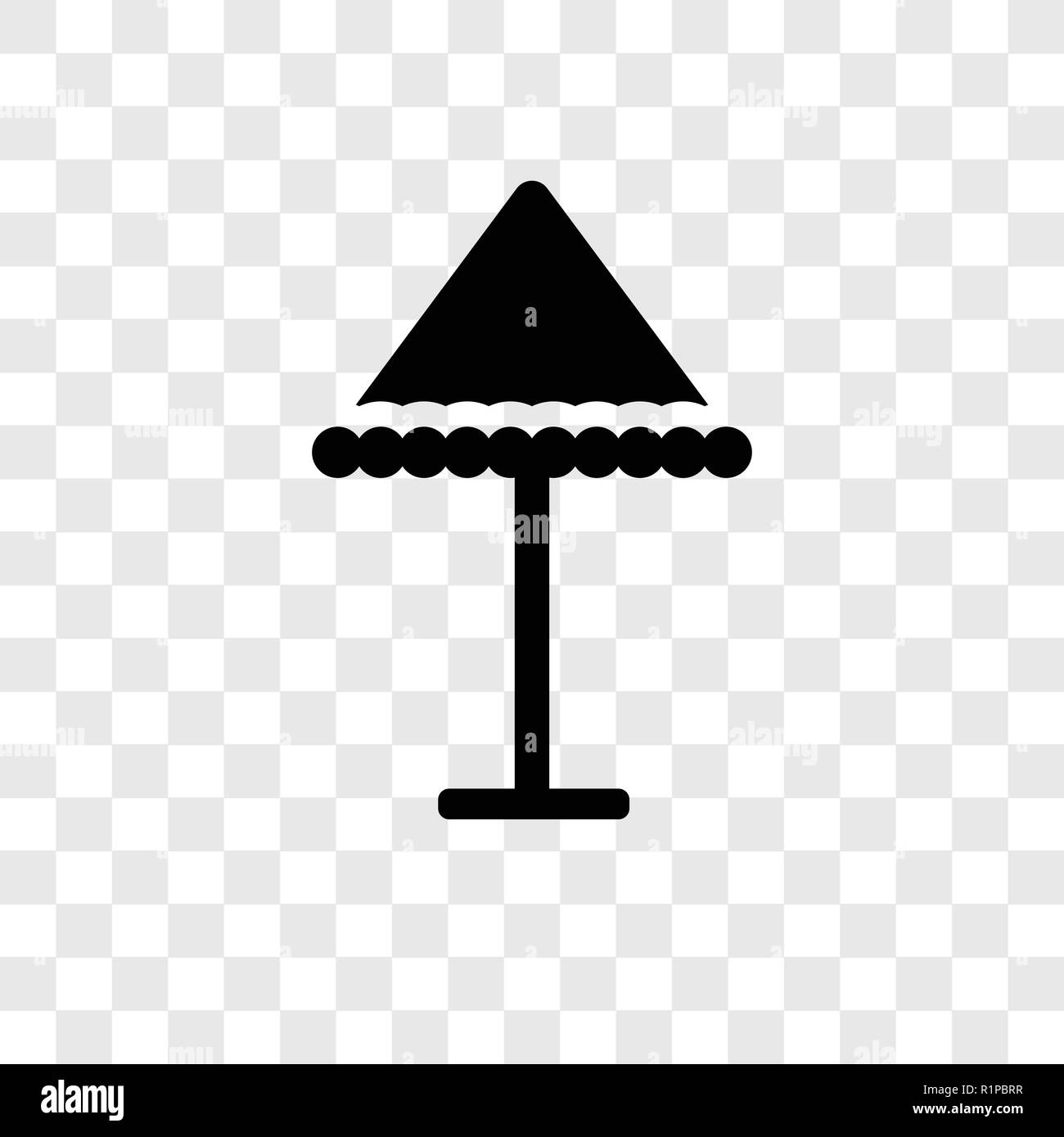 Sun umbrella vector icon isolated on transparent background, Sun ...