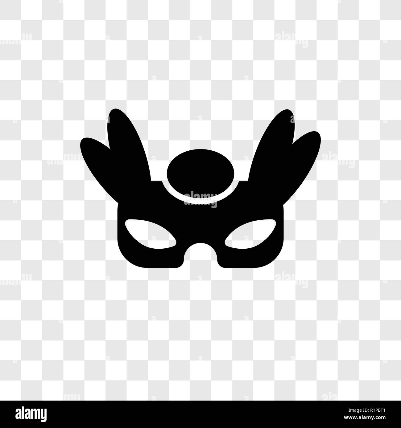 Eye mask vector icon isolated on transparent background, Eye mask ...