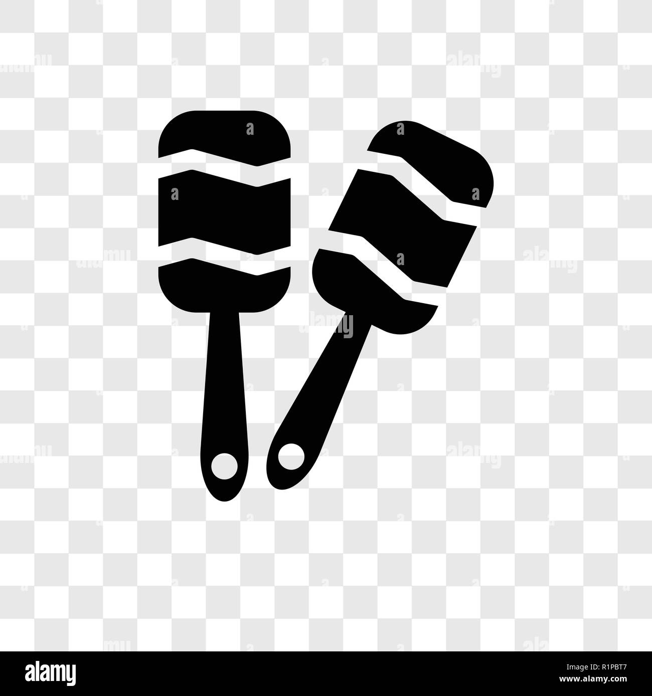 Maracas vector icon isolated on transparent background, Maracas ...