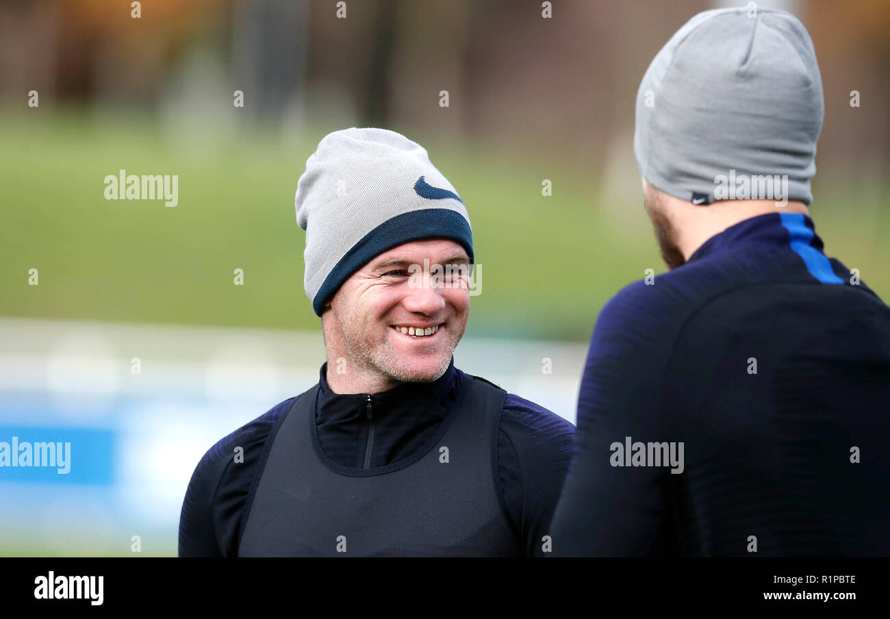England's Wayne Rooney during the training session at St George's Park ...
