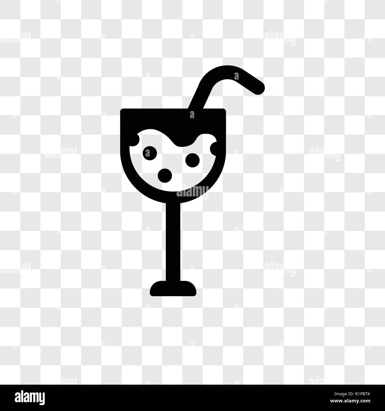Cocktail vector icon isolated on transparent background, Cocktail ...