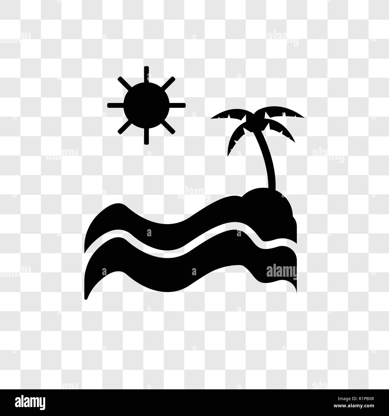 Sea vector icon isolated on transparent background, Sea transparency ...