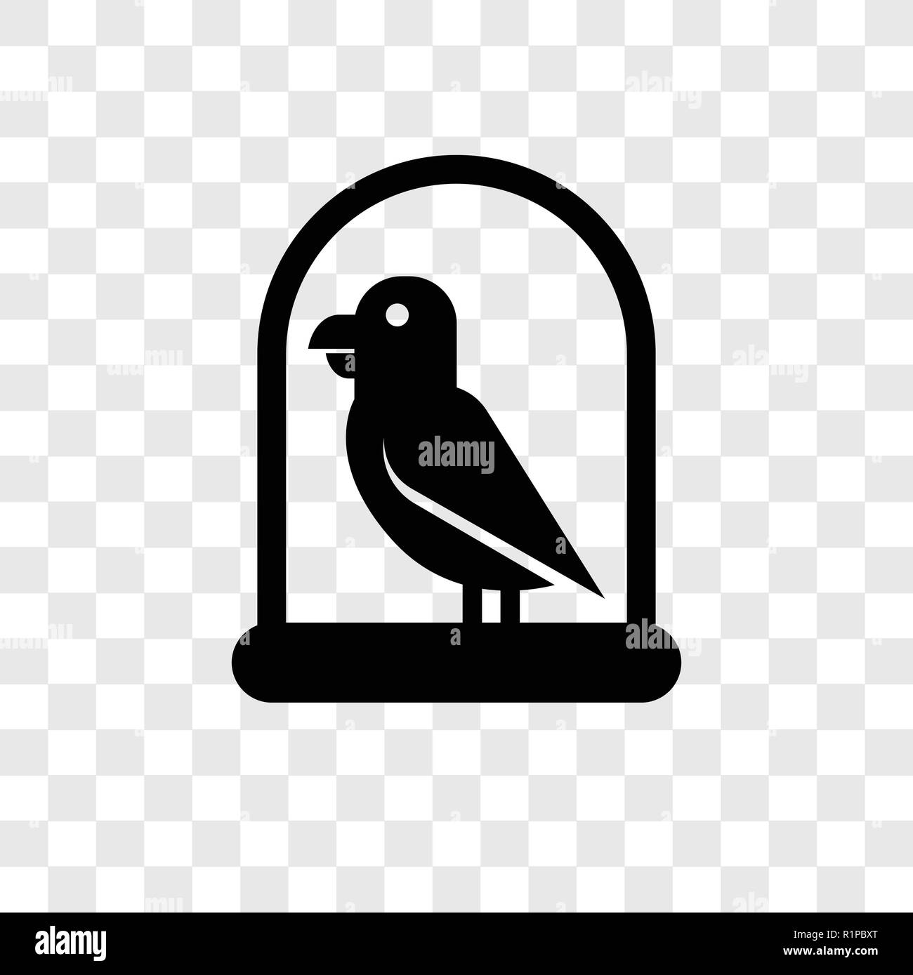 Parrot vector icon isolated on transparent background, Parrot ...