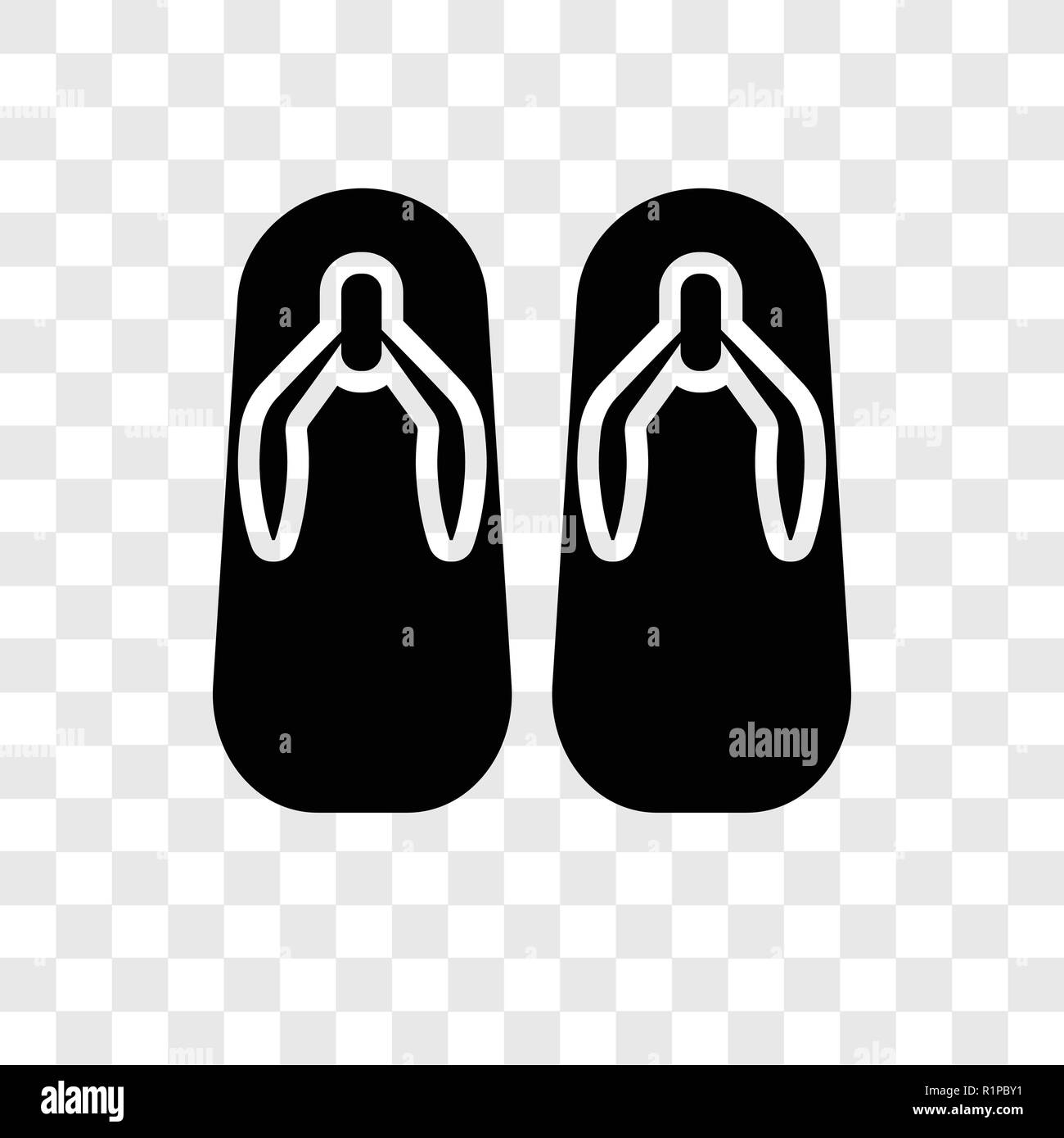 Flip flops vector icon isolated on transparent background, Flip flops ...