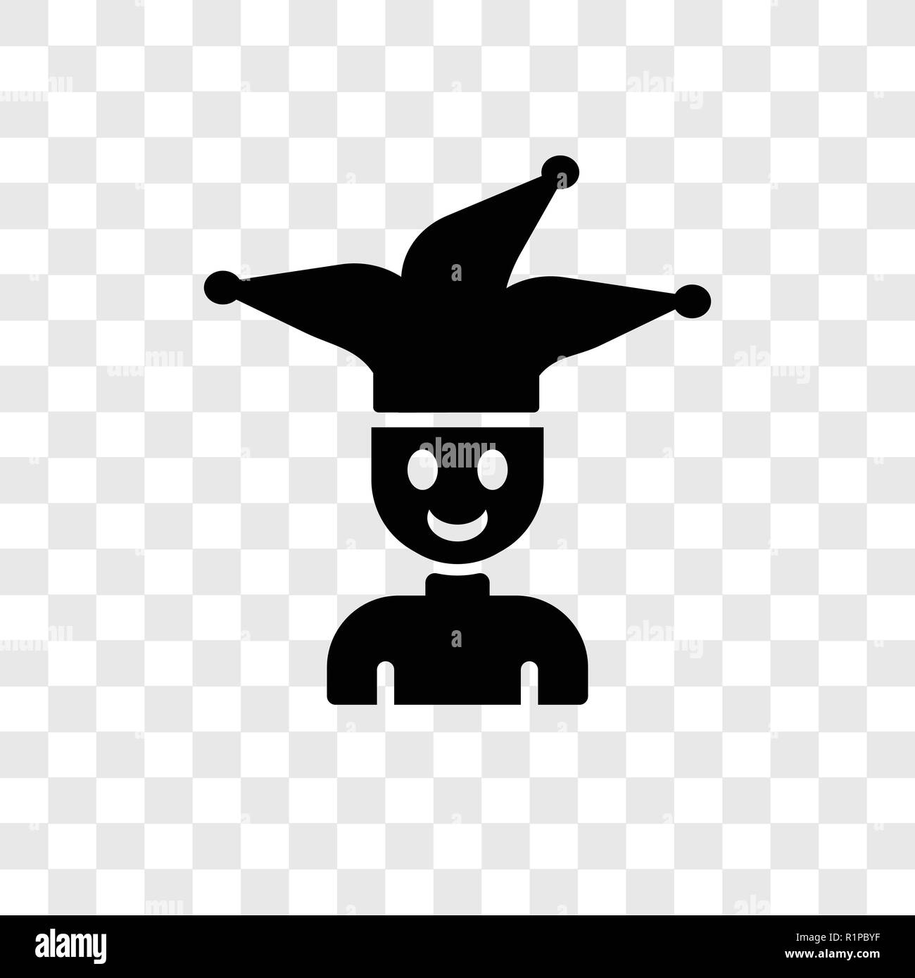 Joker vector icon isolated on transparent background, Joker ...