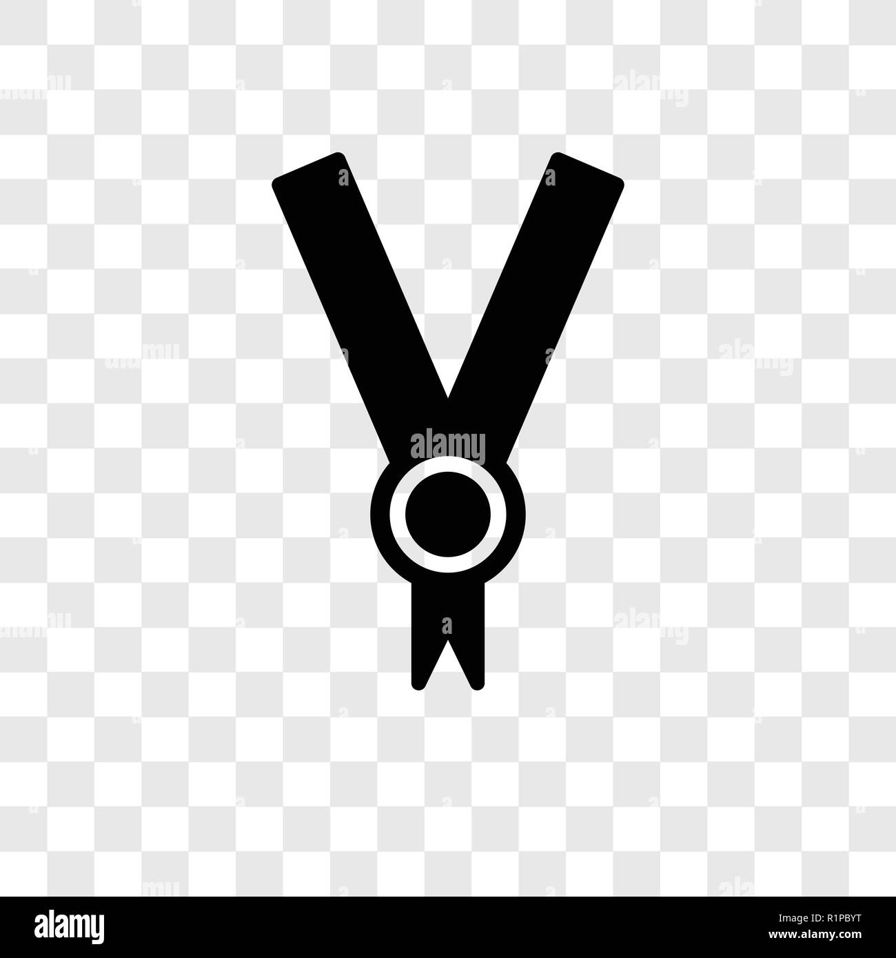 Medal vector icon isolated on transparent background, Medal ...