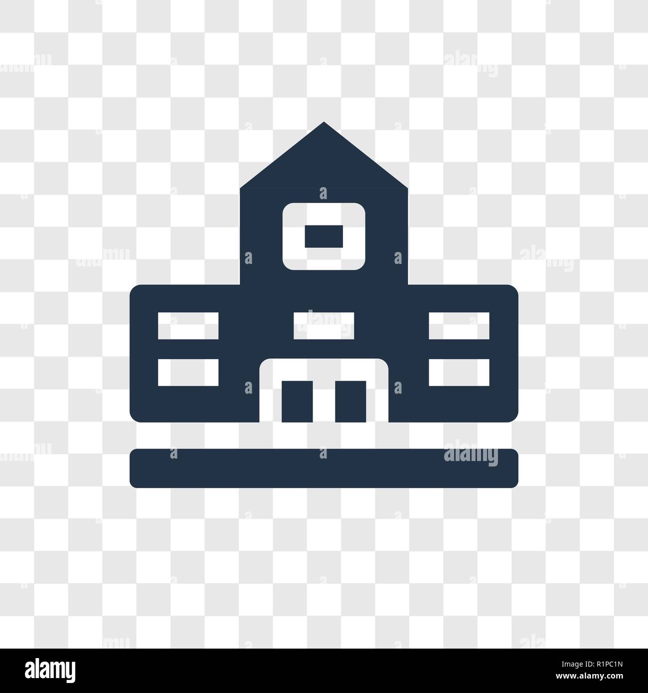 Building vector icon isolated on transparent background, Building ...