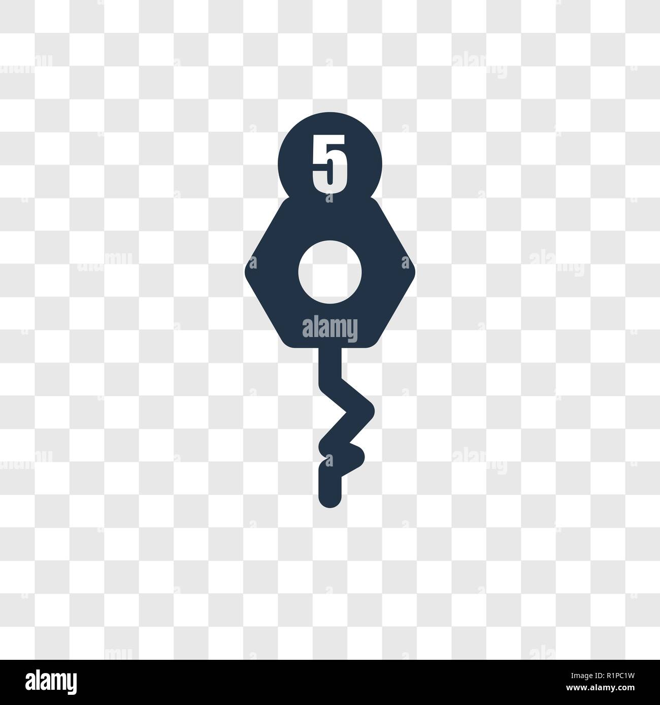 Room key vector icon isolated on transparent background, Room key ...