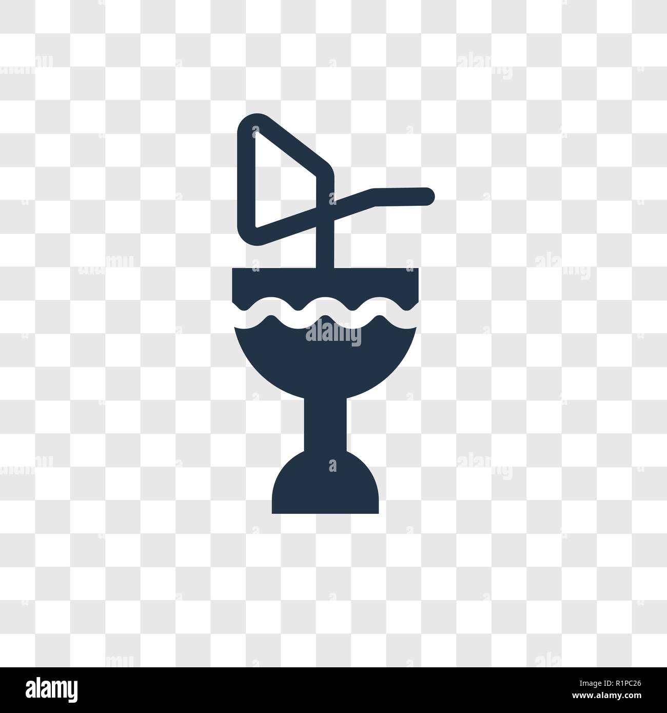 Cocktail vector icon isolated on transparent background, Cocktail ...