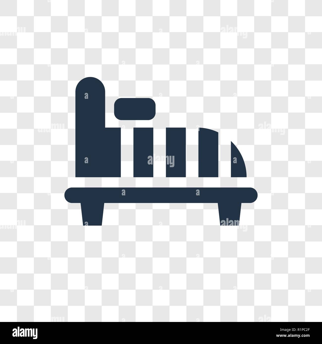 Bed vector icon isolated on transparent background, Bed transparency ...