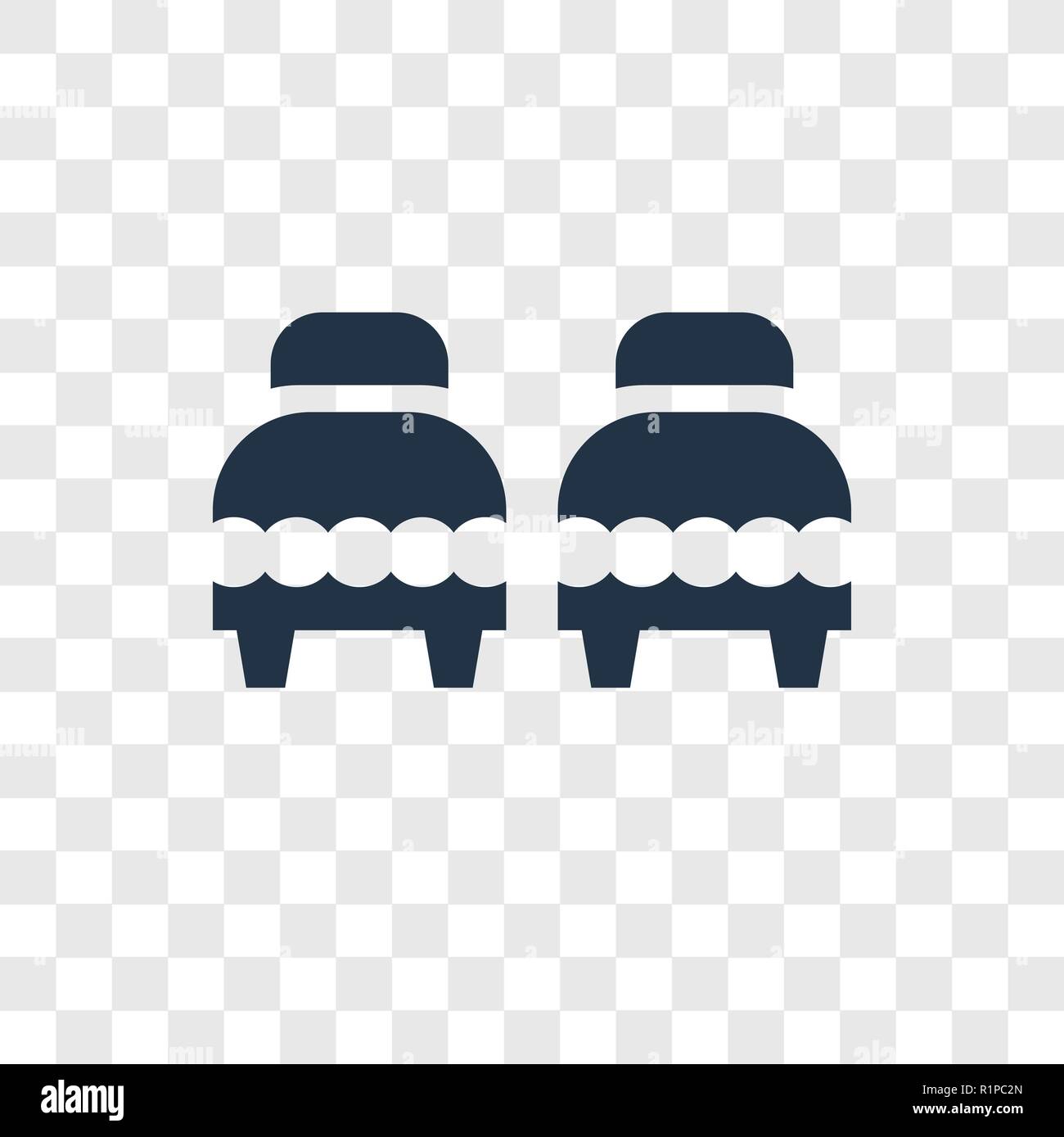 Beds vector icon isolated on transparent background, Beds transparency ...
