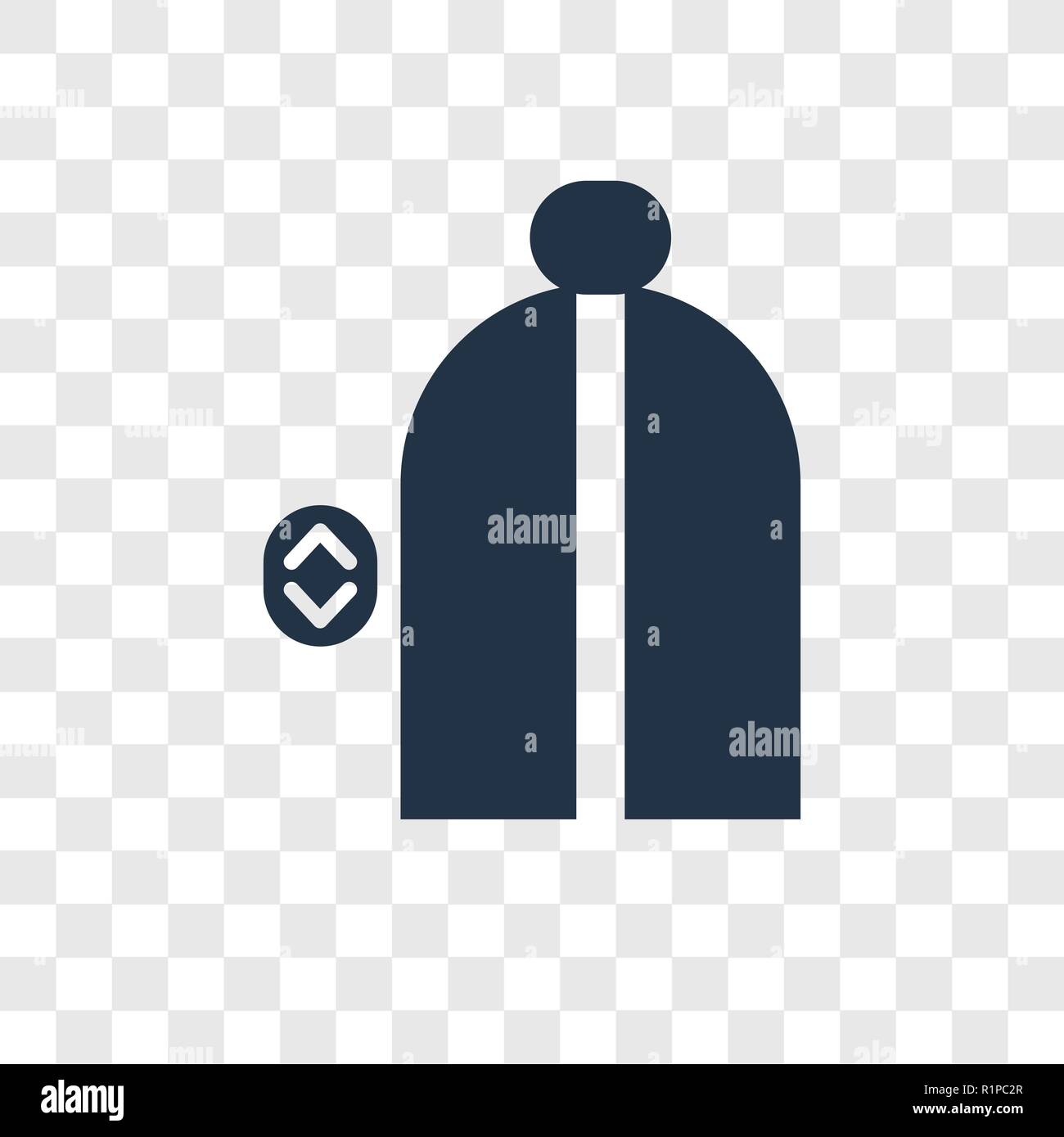 Elevator vector icon isolated on transparent background, Elevator ...