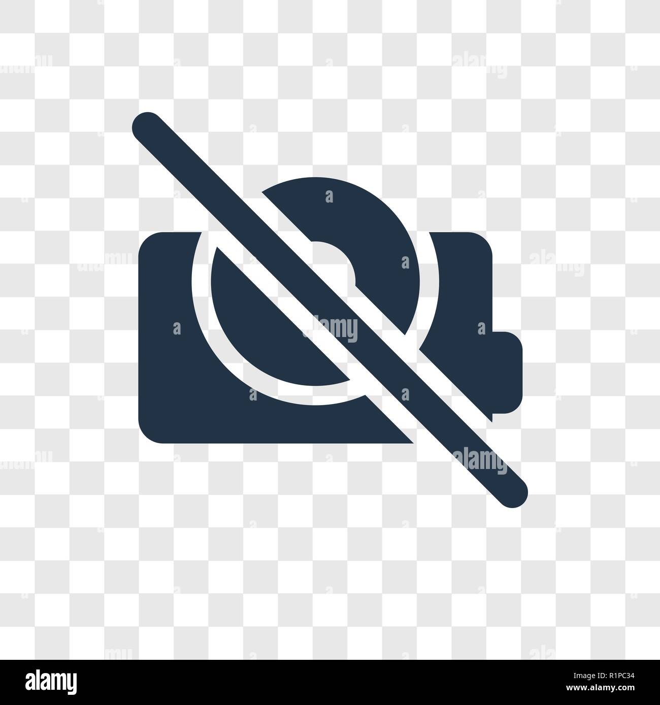 No pictures vector icon isolated on transparent background, No pictures ...