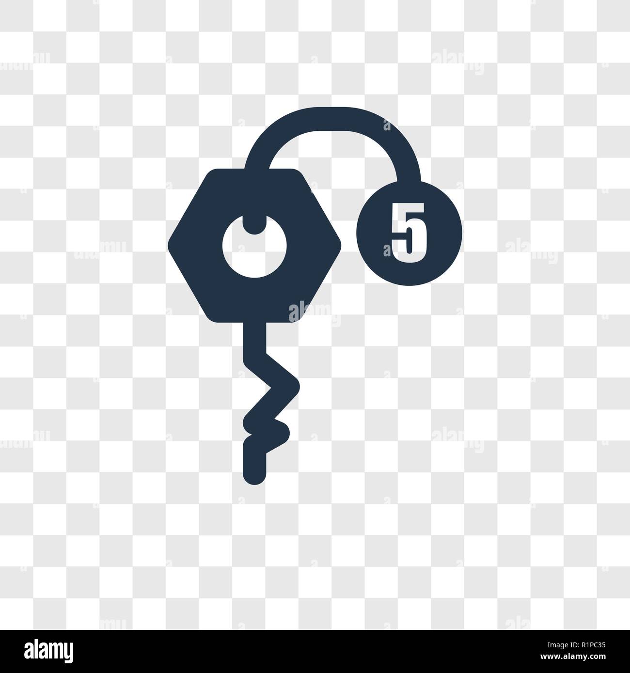 Room key vector icon isolated on transparent background, Room key ...