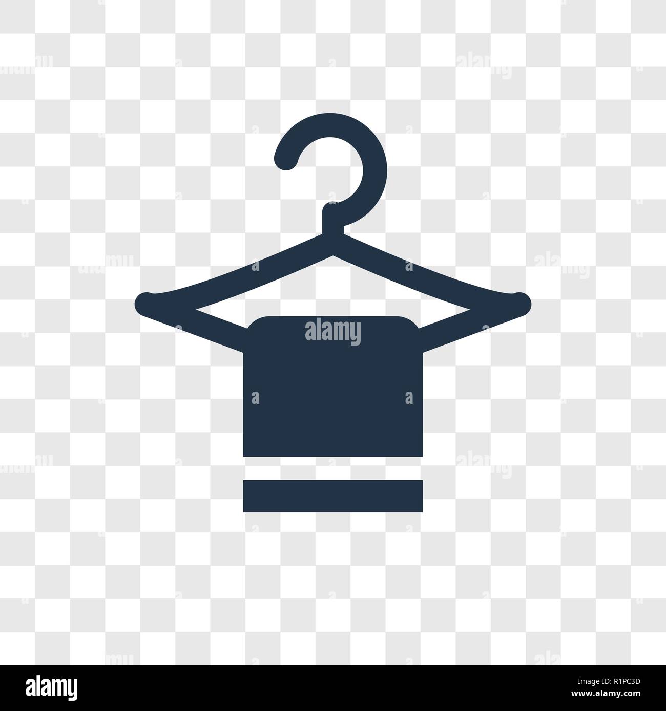 Hanger vector icon isolated on transparent background, Hanger ...
